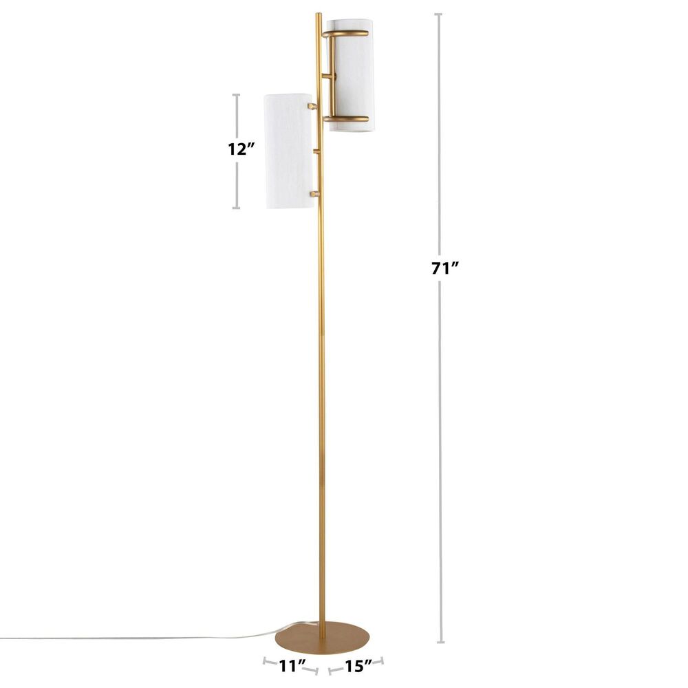 Grandview Gallery Rhonda Floor Lamp in Brushed Nickel | NFM Grandview Gallery Rhonda Floor Lamp in Brushed Nickel | NFM