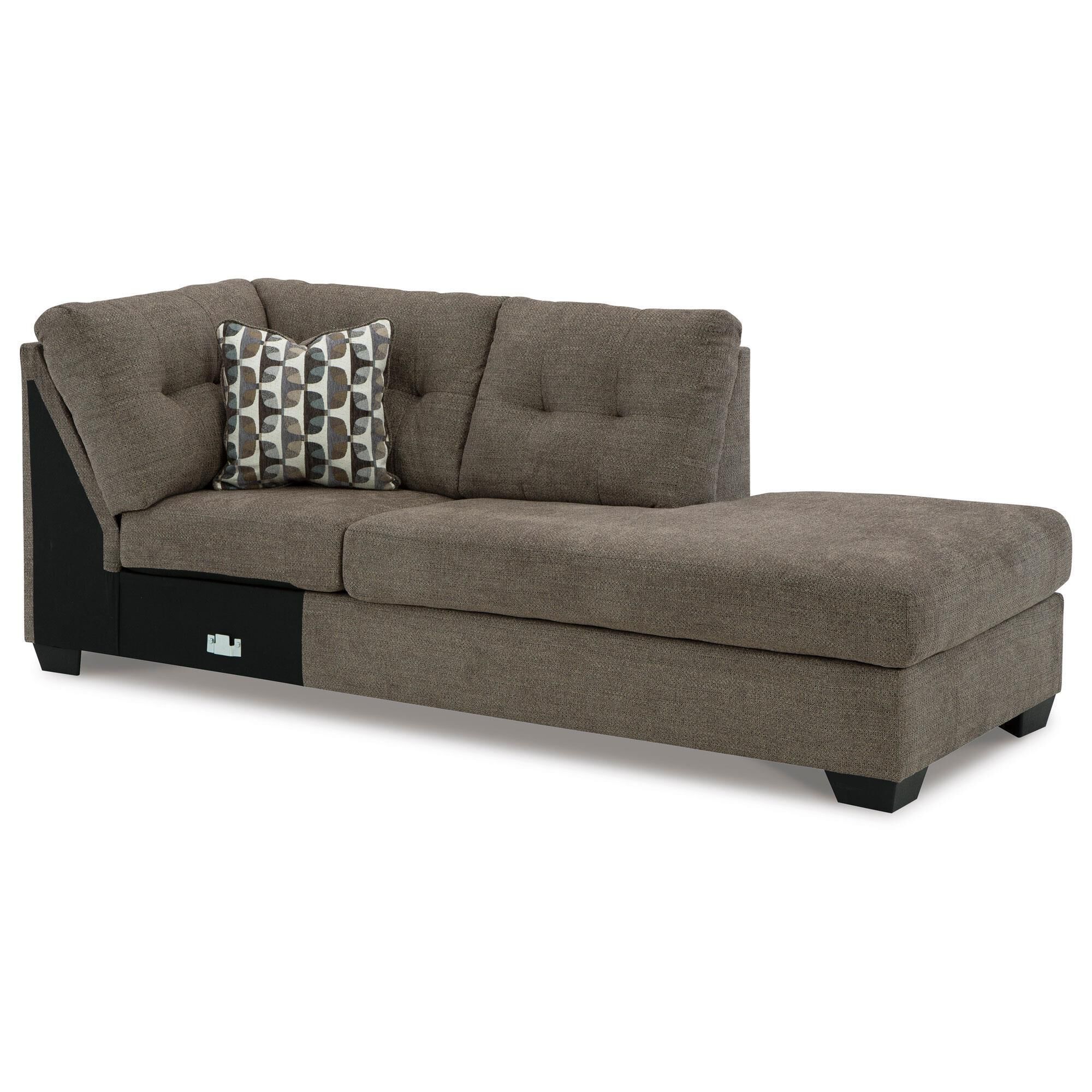 Ashley Mahoney 2 Piece Right Facing Sectional with Chaise in Chocolate NFM