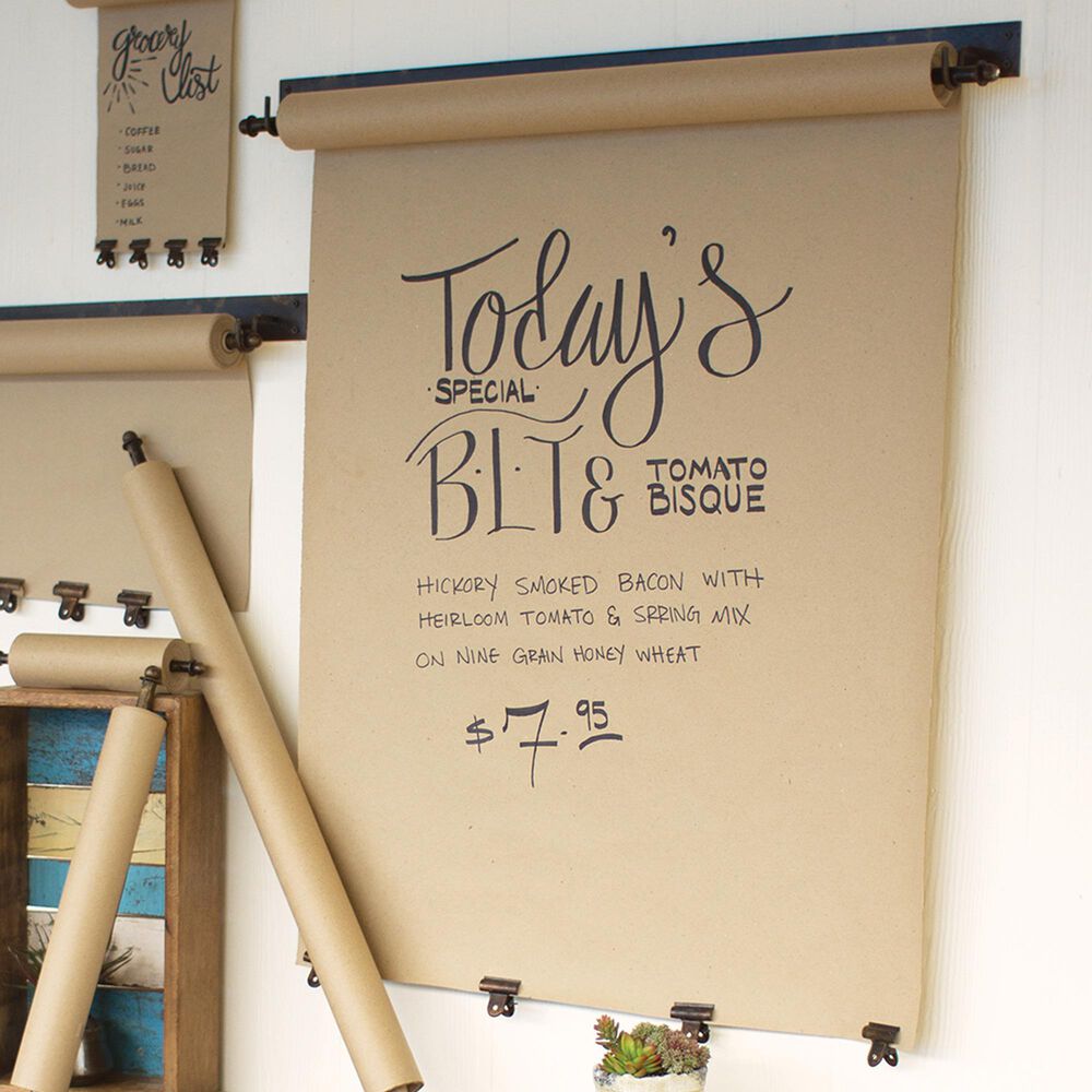 Kalalou 22" x 3.5" Hanging Note Roll in Brown | NFM