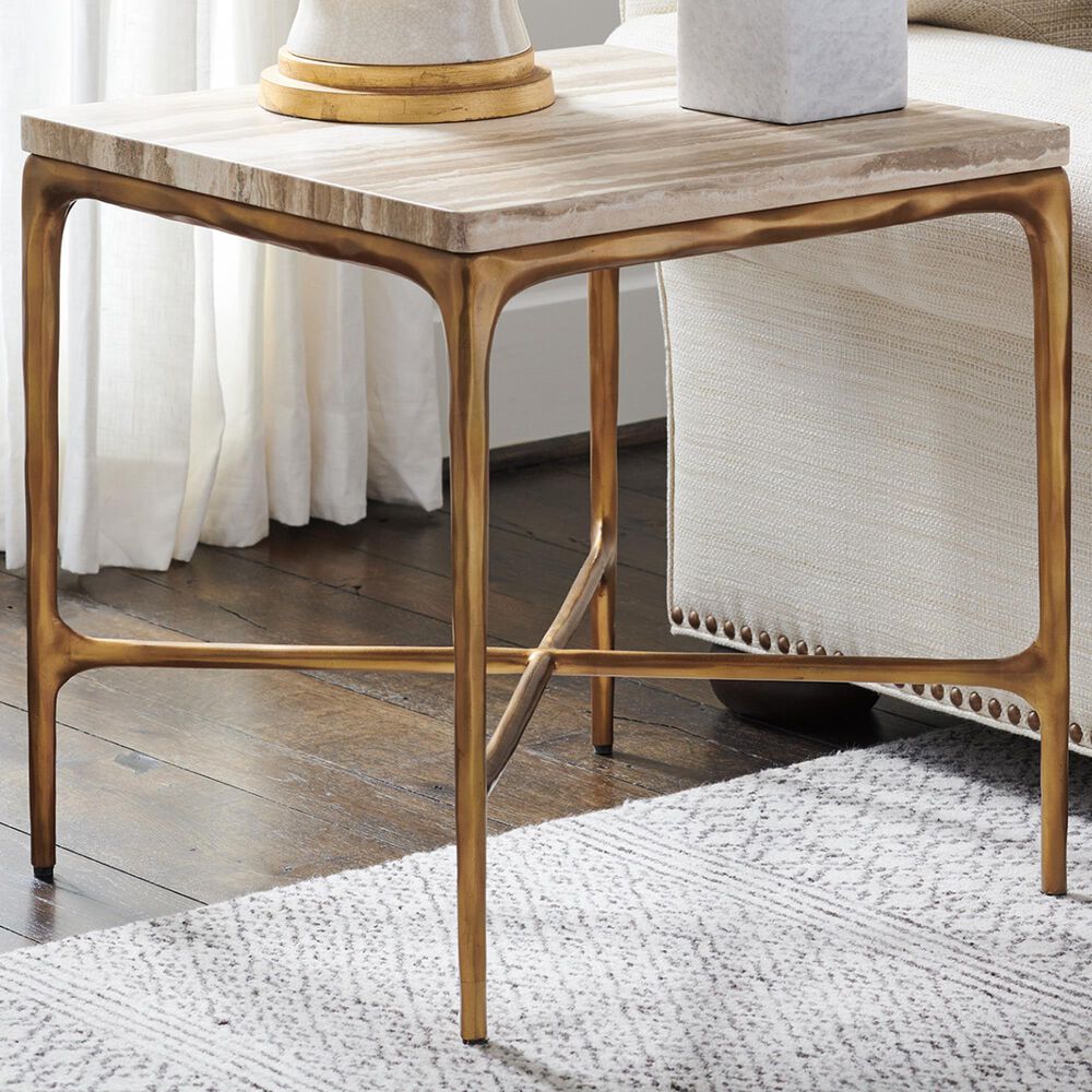 Lexington Furniture Silverado Menlo Park End Table in Maritime Brass ...