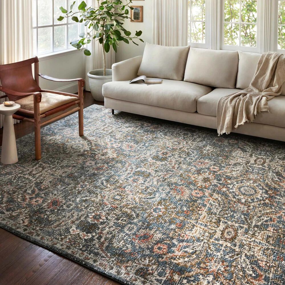 Loloi II Saban SAB-04 9'4" x 13' Blue and Sand Area Rug | NFM