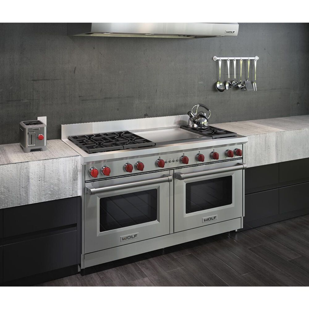 Wolf 60" Professional Gas Range w/Double Griddle | Nebraska Furniture Mart