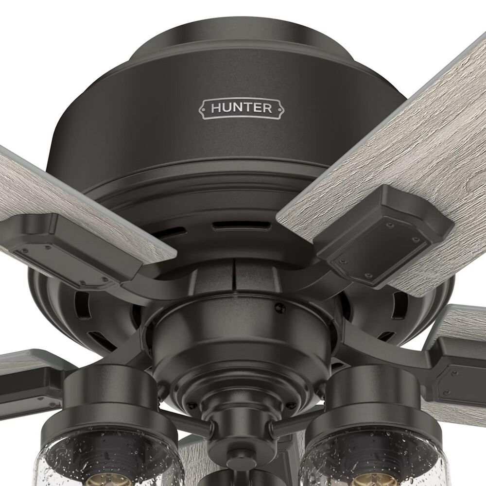 Hunter Hartland Low Profile 44" Ceiling Fan with LED Lights in Noble ...
