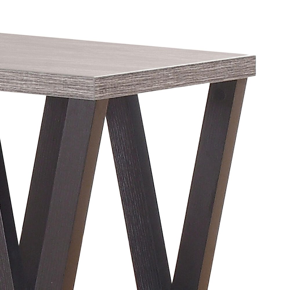 Pacific Landing Higgins V-Shaped End Table in Black and Antique Grey ...