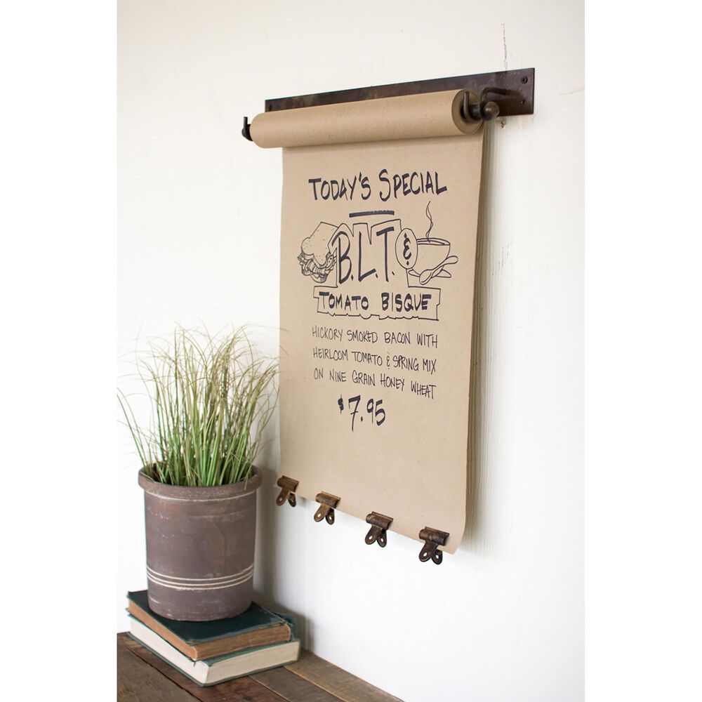 Kalalou 22" x 3.5" Hanging Note Roll in Brown | NFM