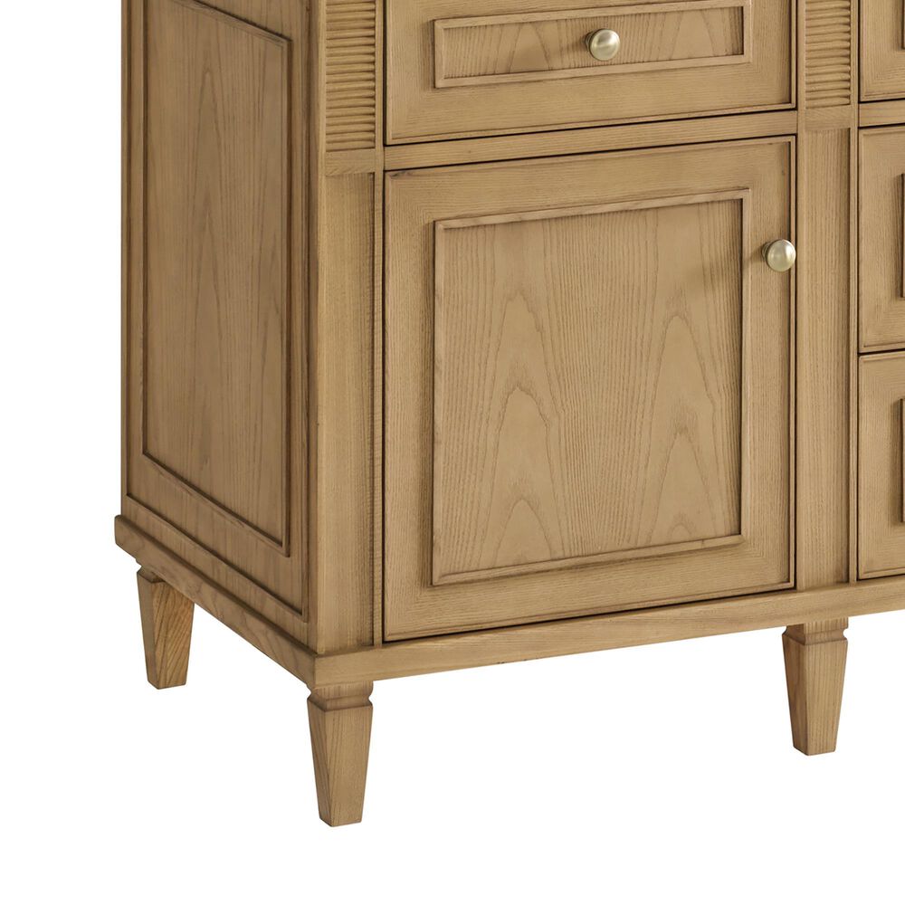 James Martin Lorelai 60" Double Vanity in Light Natural Oak with Single ...