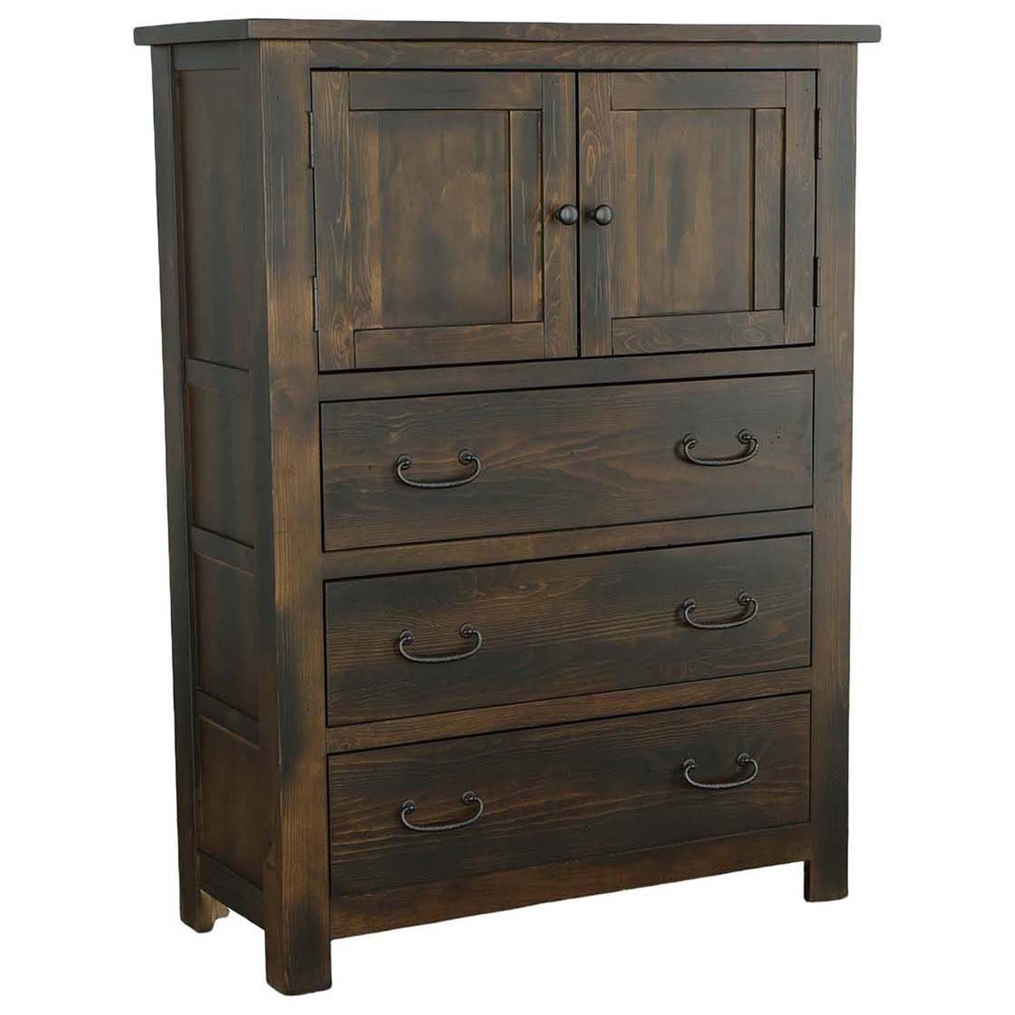 Tiddal Home Woodbury 3 Drawer Door Chest in Vintage Pine