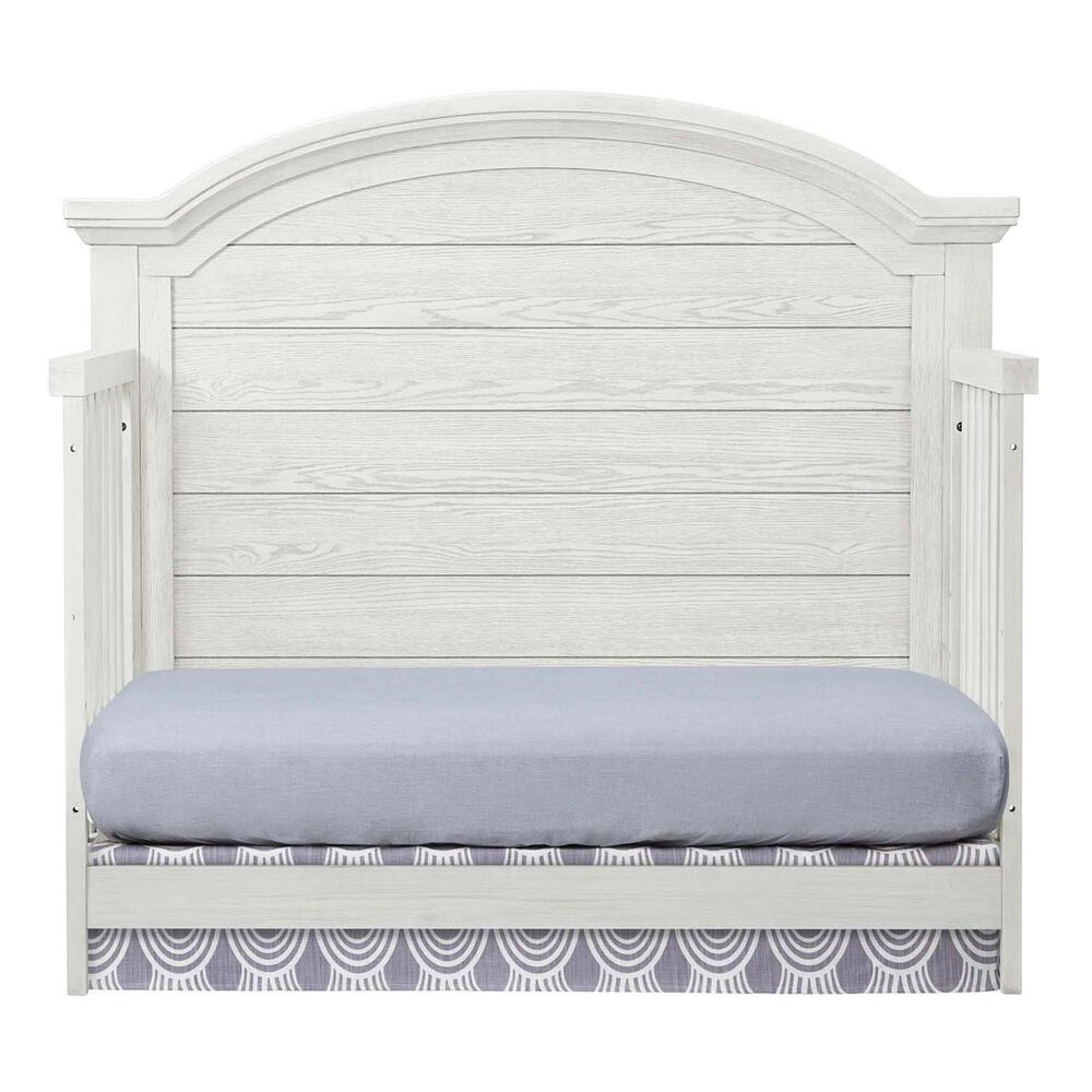 Eastern Shore Foundry Curved Top Convertible Crib in White Dove ...