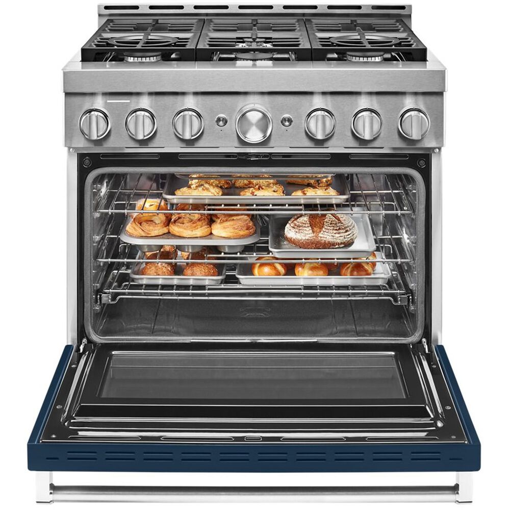 KitchenAid 36" Slide-In Gas True Convection Range with Self-Cleaning in ...
