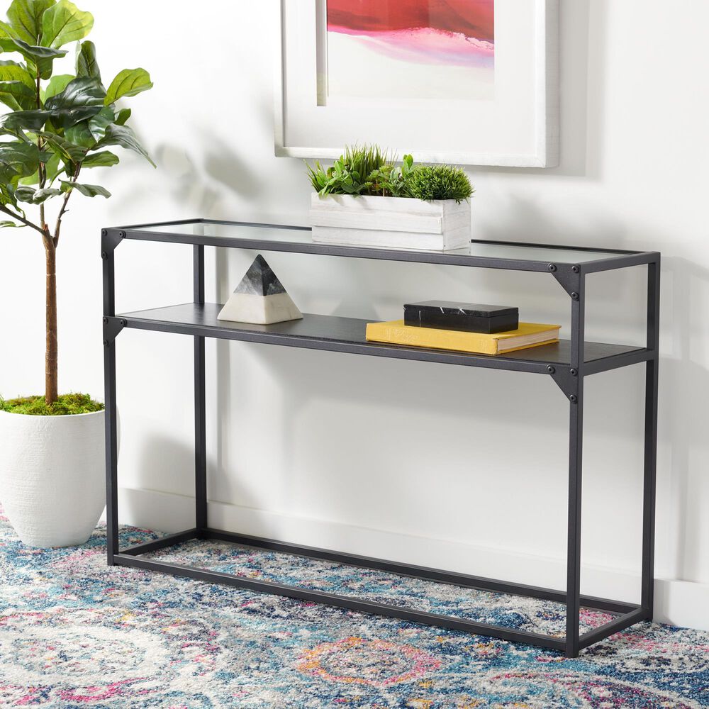 Safavieh Kerrianne Console Table in Black | NFM