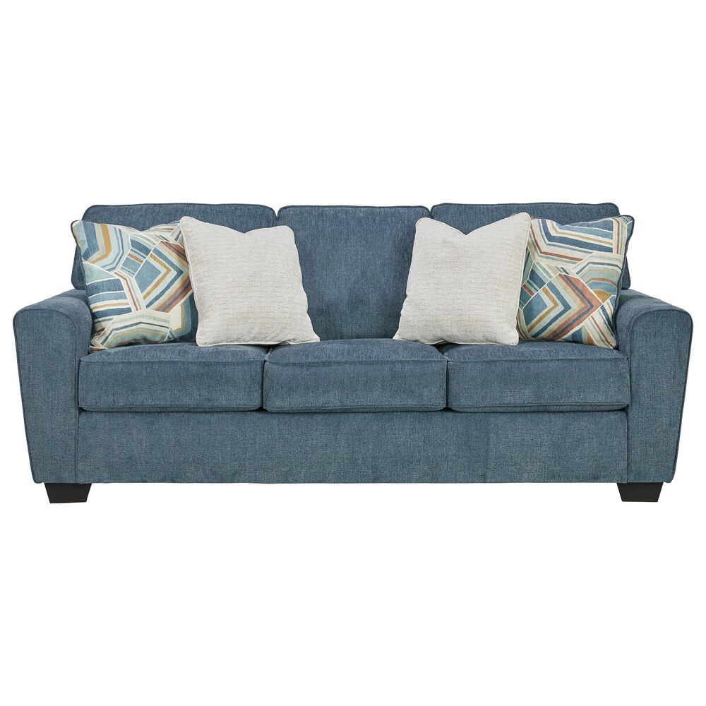 Ashley 7-Piece Living Room Set in Blue | NFM