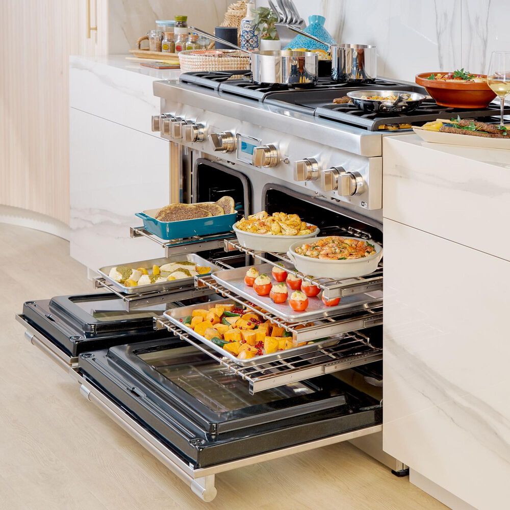 Thermador Professional Harmony 48" Double Oven Dual Fuel Range with 6 ...