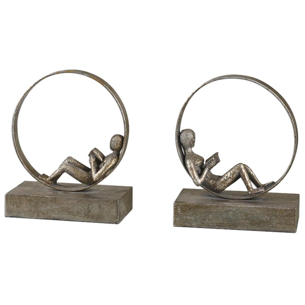 Uttermost Lounging Reader Antique Bookends (Set of 2) | Shop NFM