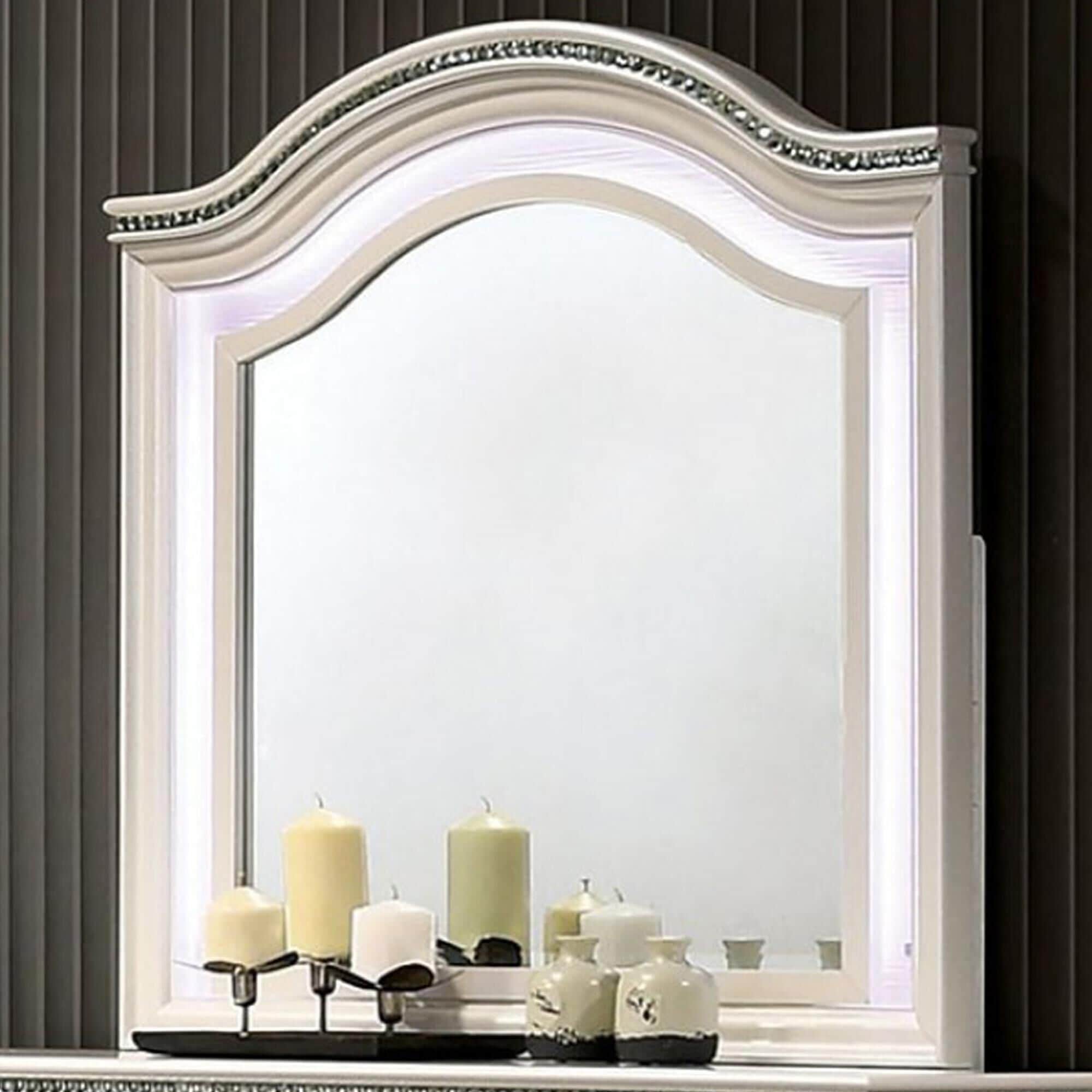 Dresser mirror with led lights store