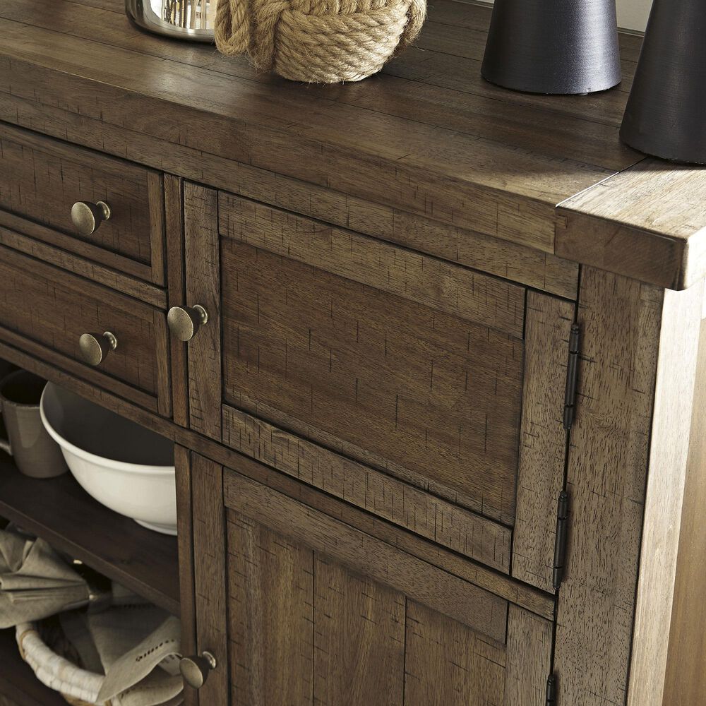 Signature Design by Ashley Moriville Dining Server in Grayish Brown ...