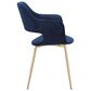 Blue River Gigi Arm Chair with Blue Cushion in Gold | NFM
