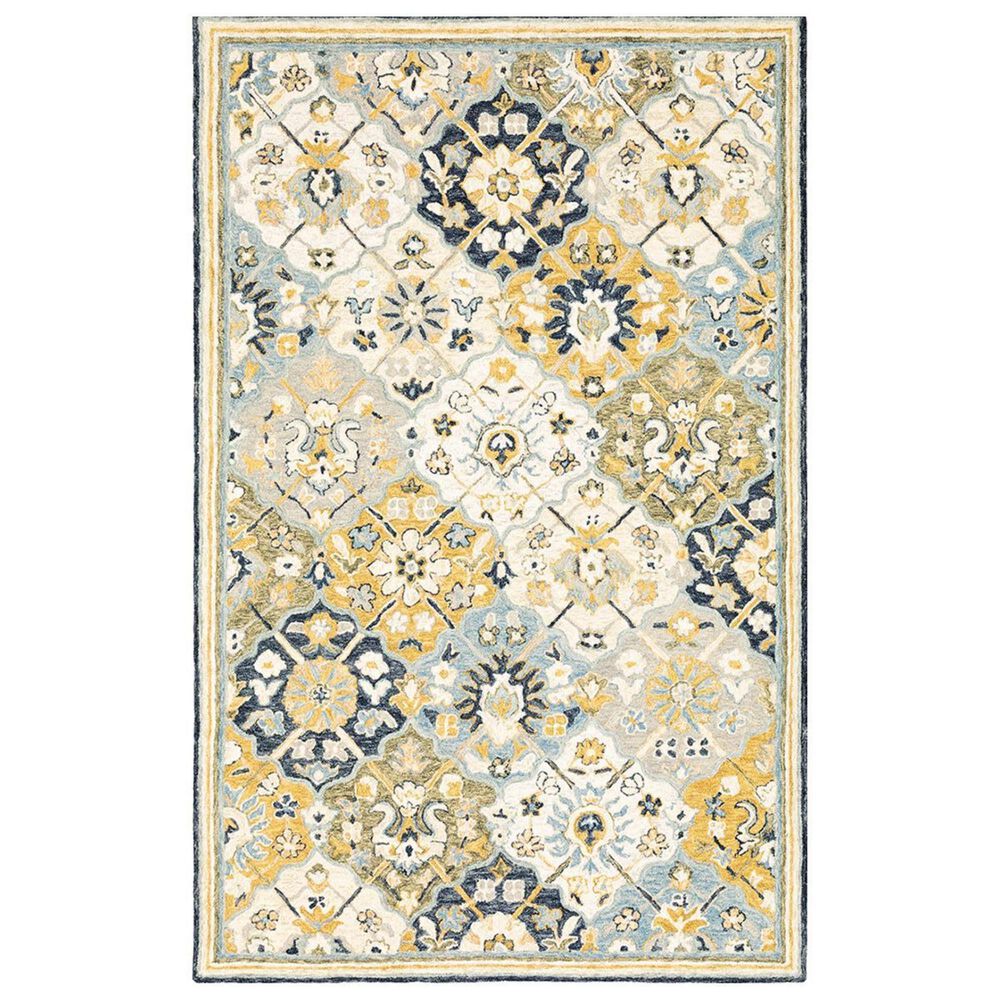 Oriental Weavers Alfresco 28406 5' x 8' Blue and Gold Area Rug | NFM