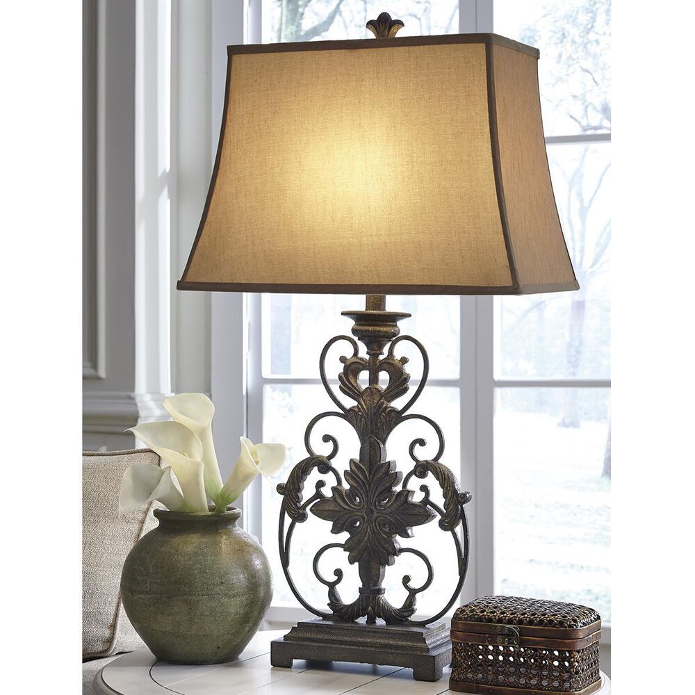 Ashley Sallee Poly Table Lamp in Gold | NFM