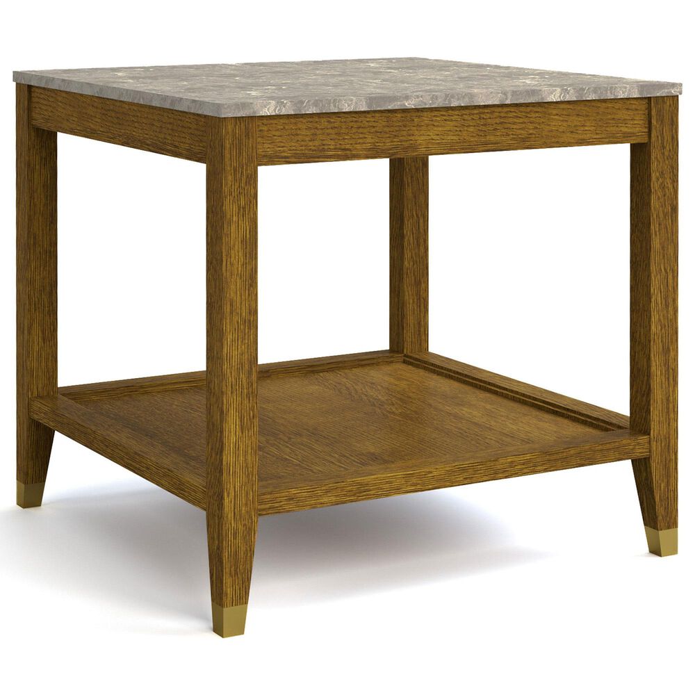Stickley Furniture Surrey Hills End Table in Bay Brown and Brass | NFM