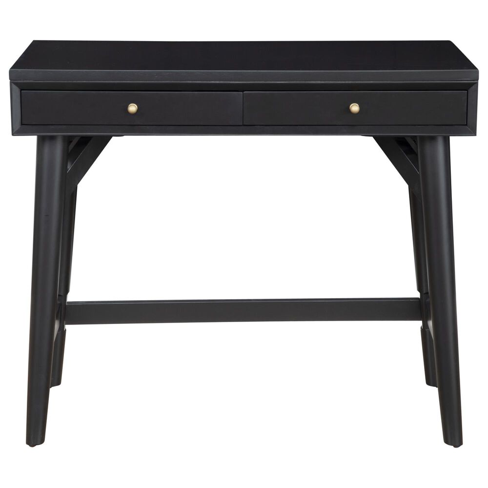 Alpine Furniture Flynn Mini Writing Desk in Black | Nebraska Furniture Mart
