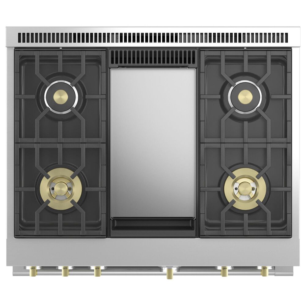 Monogram 36" All Gas Professional Range with 4 Burners and Griddle in ...