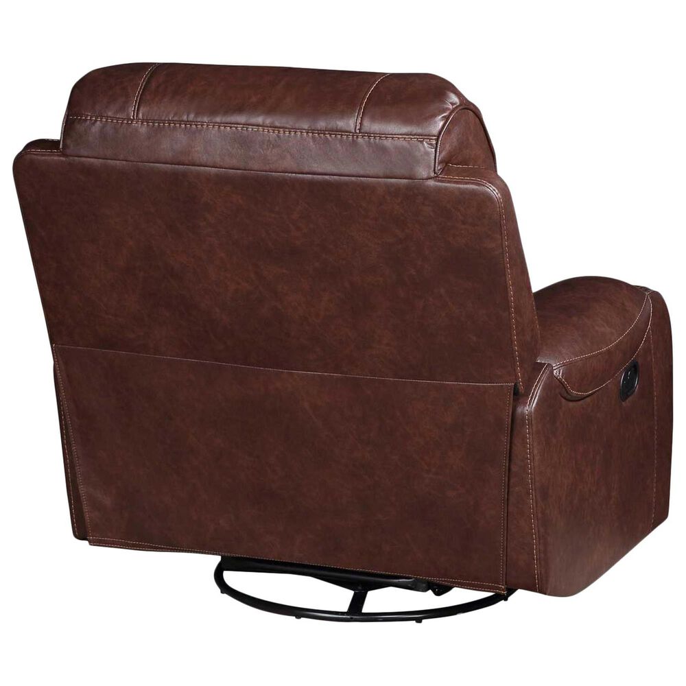 Steve Silver Keily Manual Swivel Glider Recliner in Brown | NFM