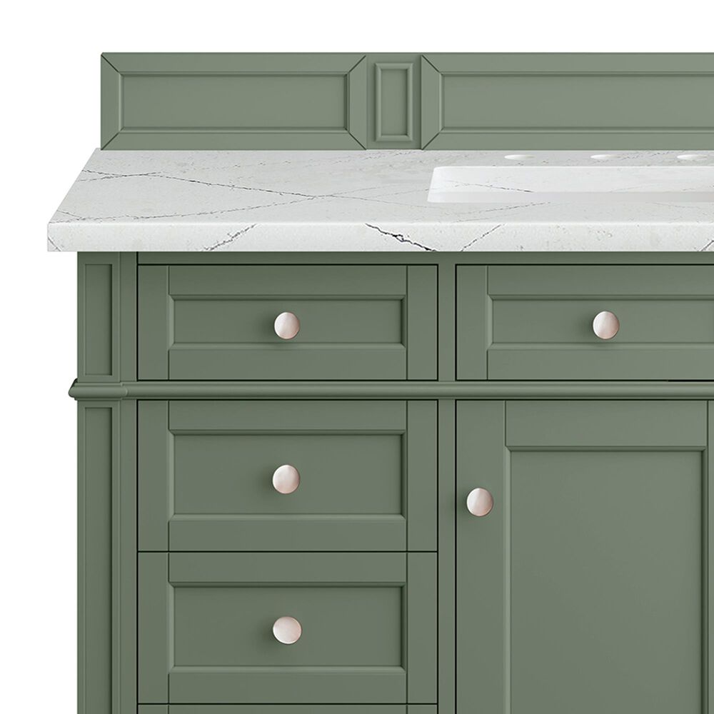 James Martin Brittany 48" Single Bathroom Vanity in Smokey Celadon with ...