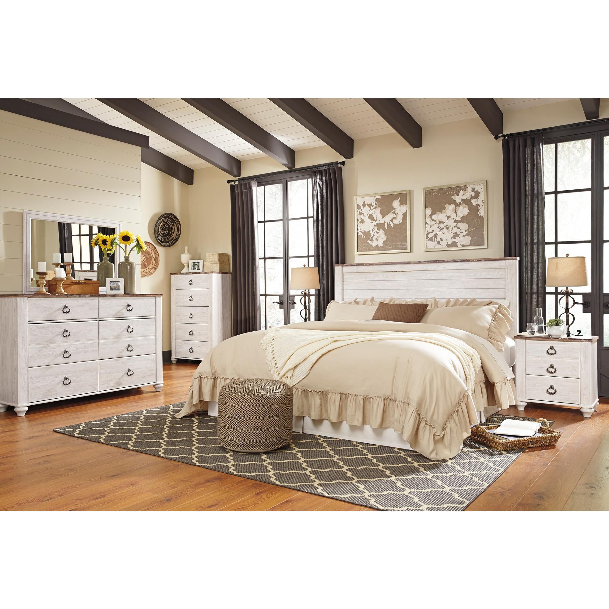 Ashley willowton king bed store
