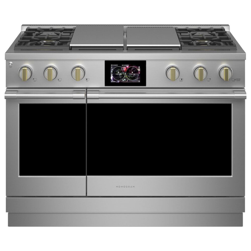 Monogram 48" Dual-Fuel Professional Range with 4 Burners, Grill and ...