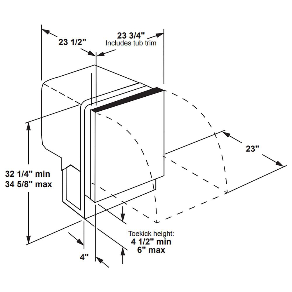 GE Appliances 24 " Built-In Dishwasher with ADA Compliant in Black | NFM