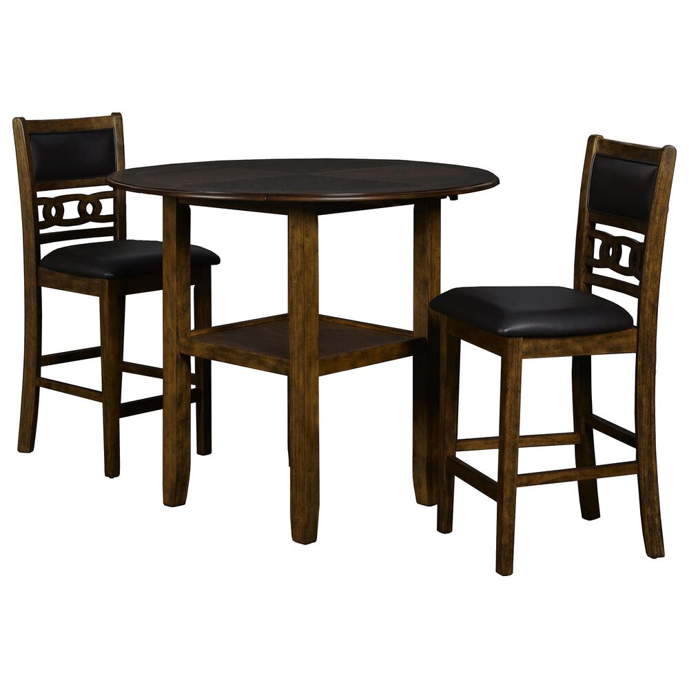 New Heritage Design Gia 3-Piece Round Counter Height Dining Set in ...