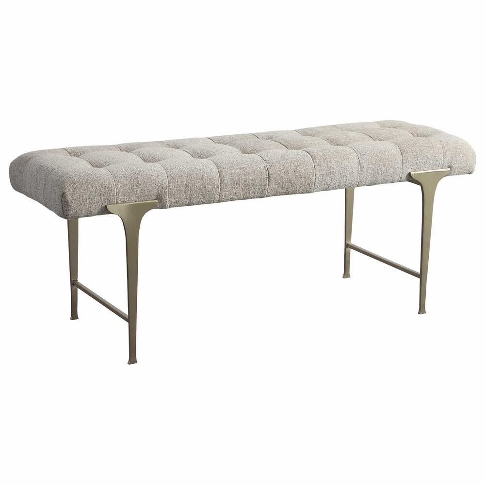 Uttermost Imperial Bench in Satin Champagne | NFM