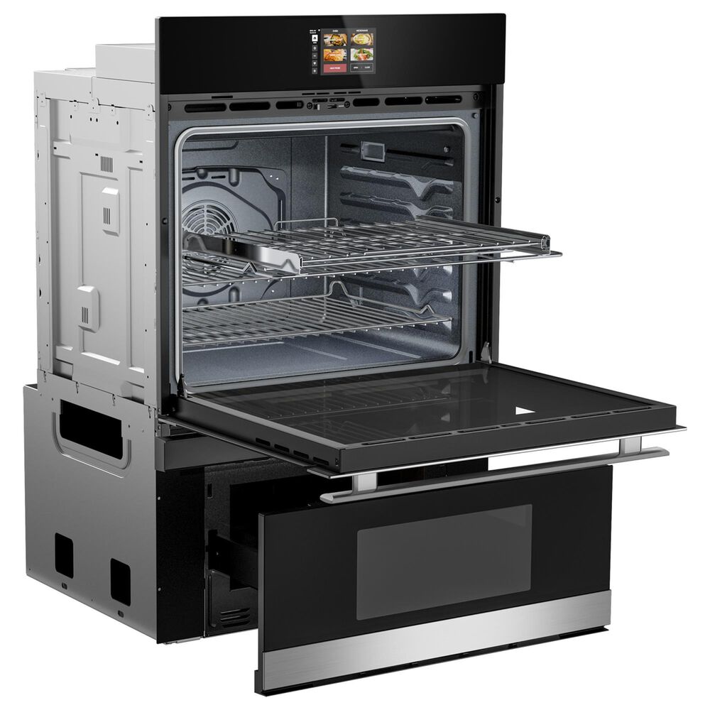 Sharp 30" Smart Electric Microwave Wall Oven Combo in Stainless Steel and Black | Shop NFM