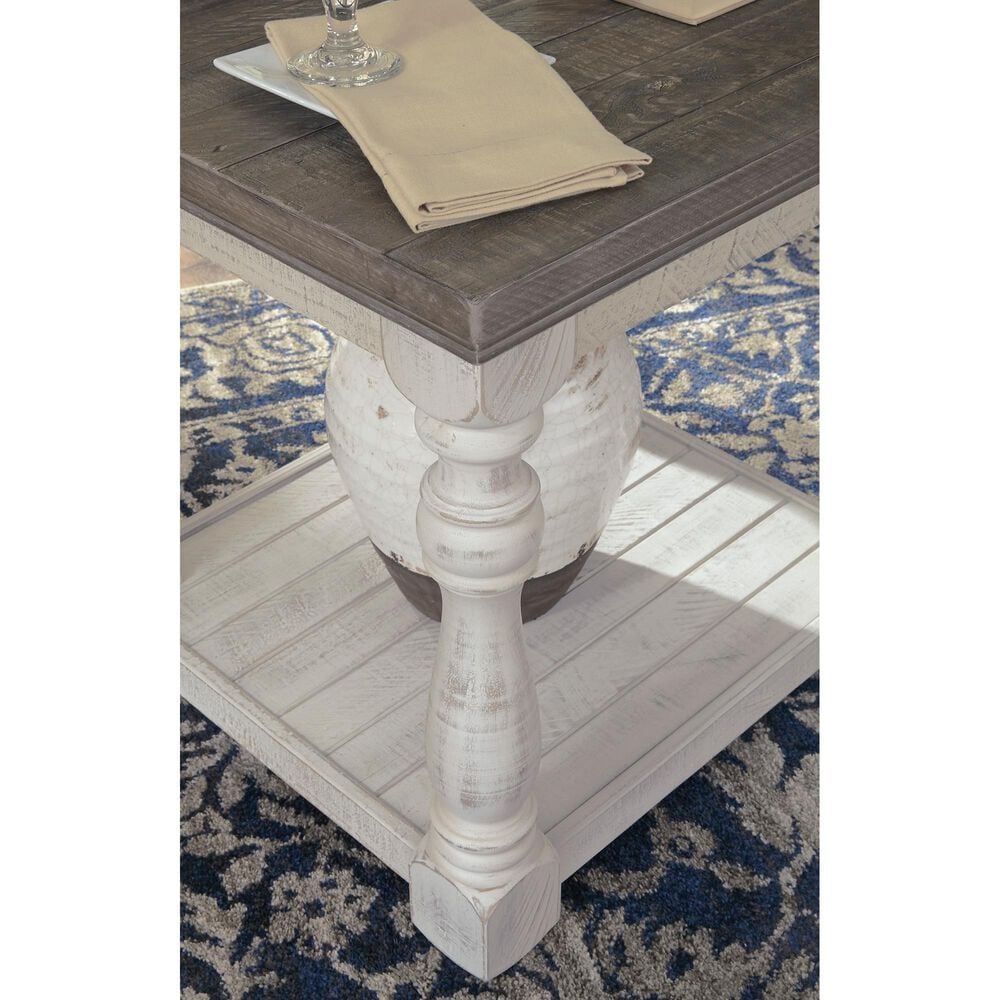 Ashley Havalance Rectangular End Table in Gray and White | NFM