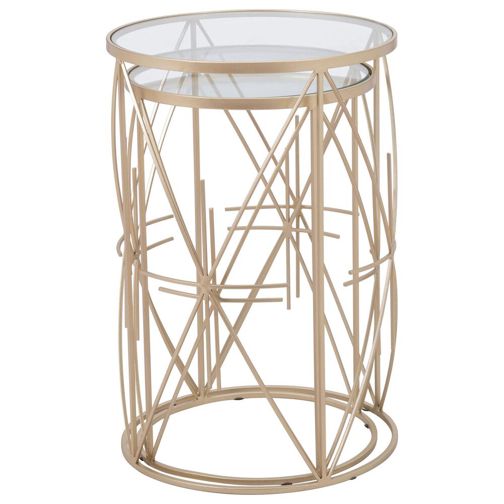 Zuo Modern Hadrian Side Table in Gold (Set of 2) | NFM