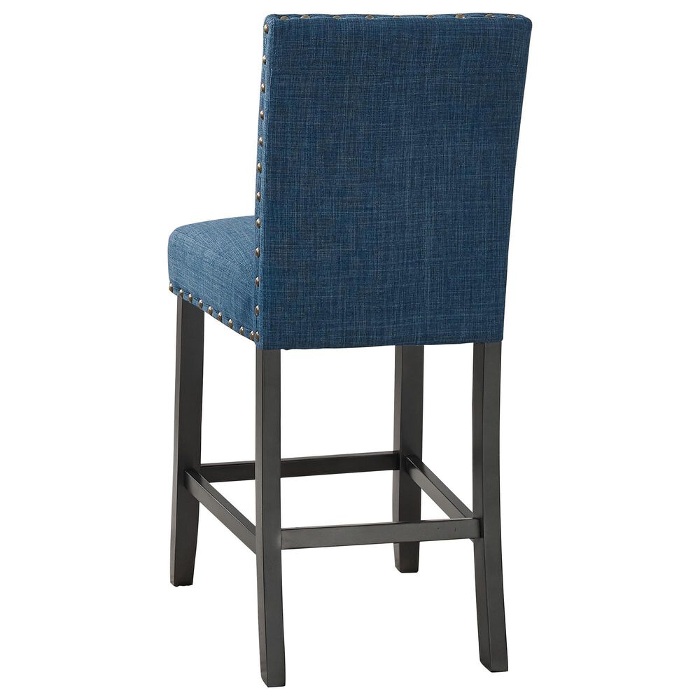 New Heritage Design Crispin Counter Stool in Marine Blue (Set of 2) | NFM