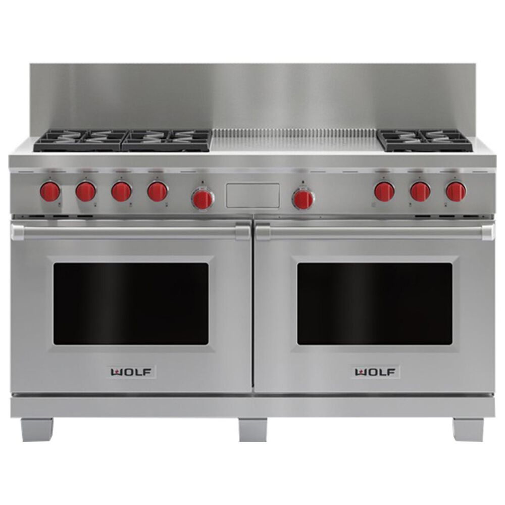 Wolf 60" x 10" Dual Fuel Range Riser in Stainless Steel | Nebraska ...
