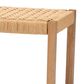 Baxton Studio Pacari Accent Bench with Beige Seat in Oak Brown | NFM