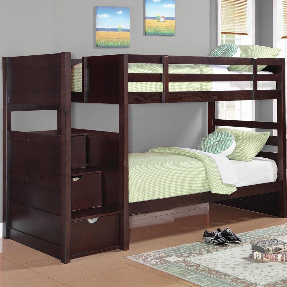 Pacific Landing Elliott Bunk Bed in Cappuccino | NFM