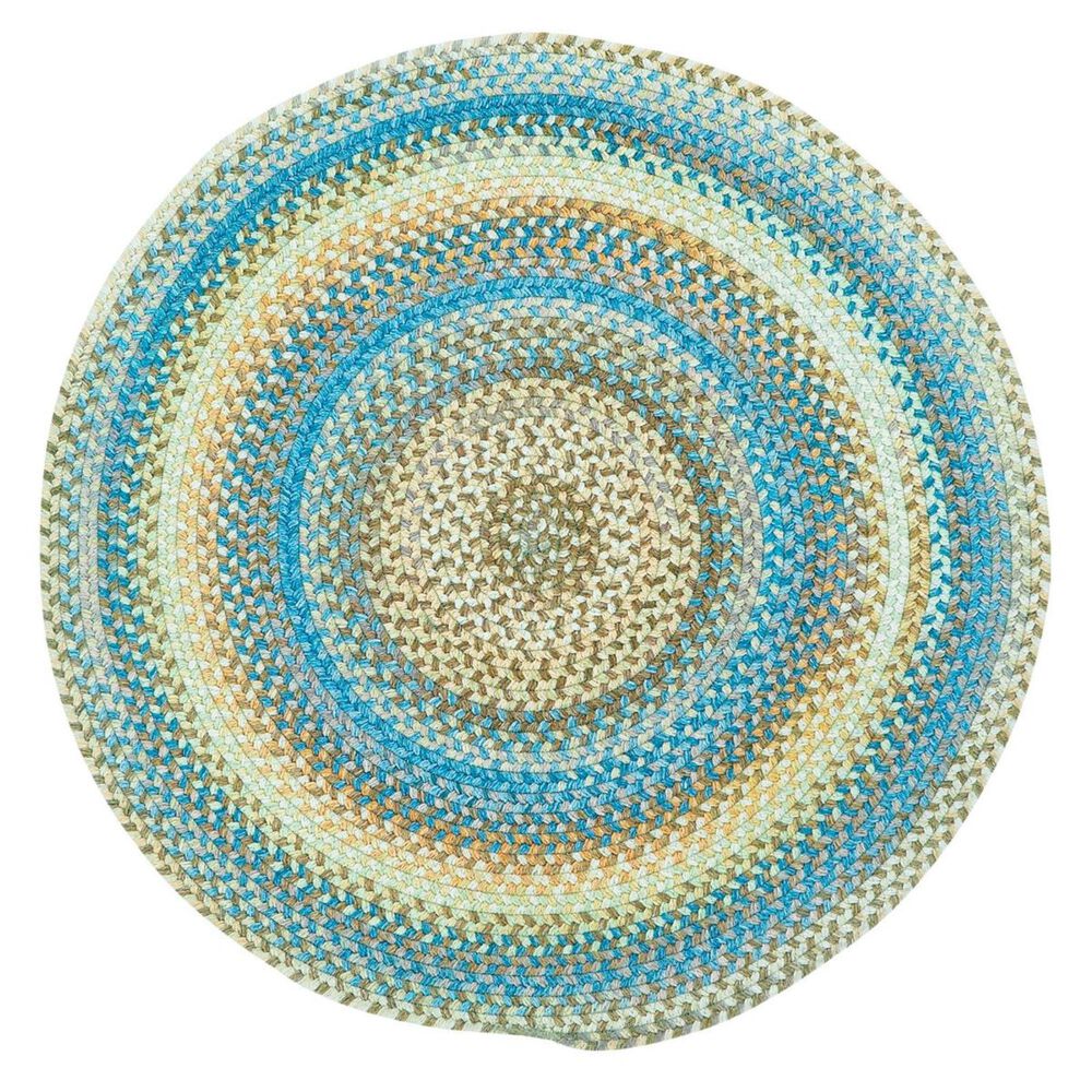 Capel American Legacy 0210 7'6" Round Natural Blue Area Rug | NFM