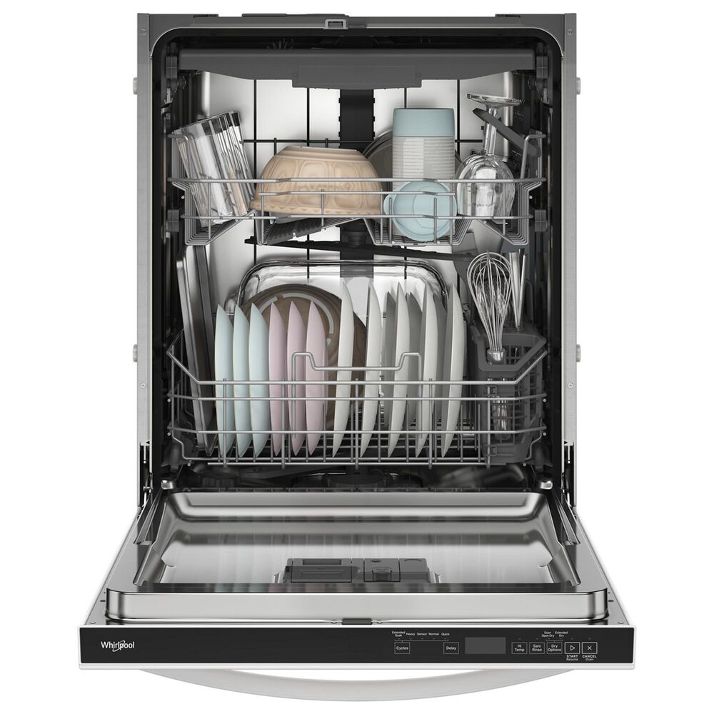 Whirlpool 24" Built In Dishwasher with 3rd Rack in White | NFM