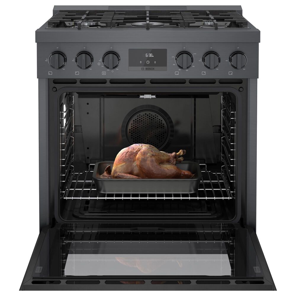 Bosch 30" Freestanding Gas Range in Black Stainless Steel | Shop NFM