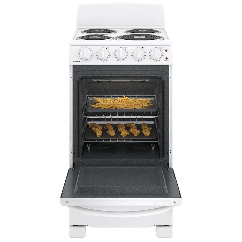 Hotpoint 20" Front-Control Electric Range in White | Nebraska Furniture ...
