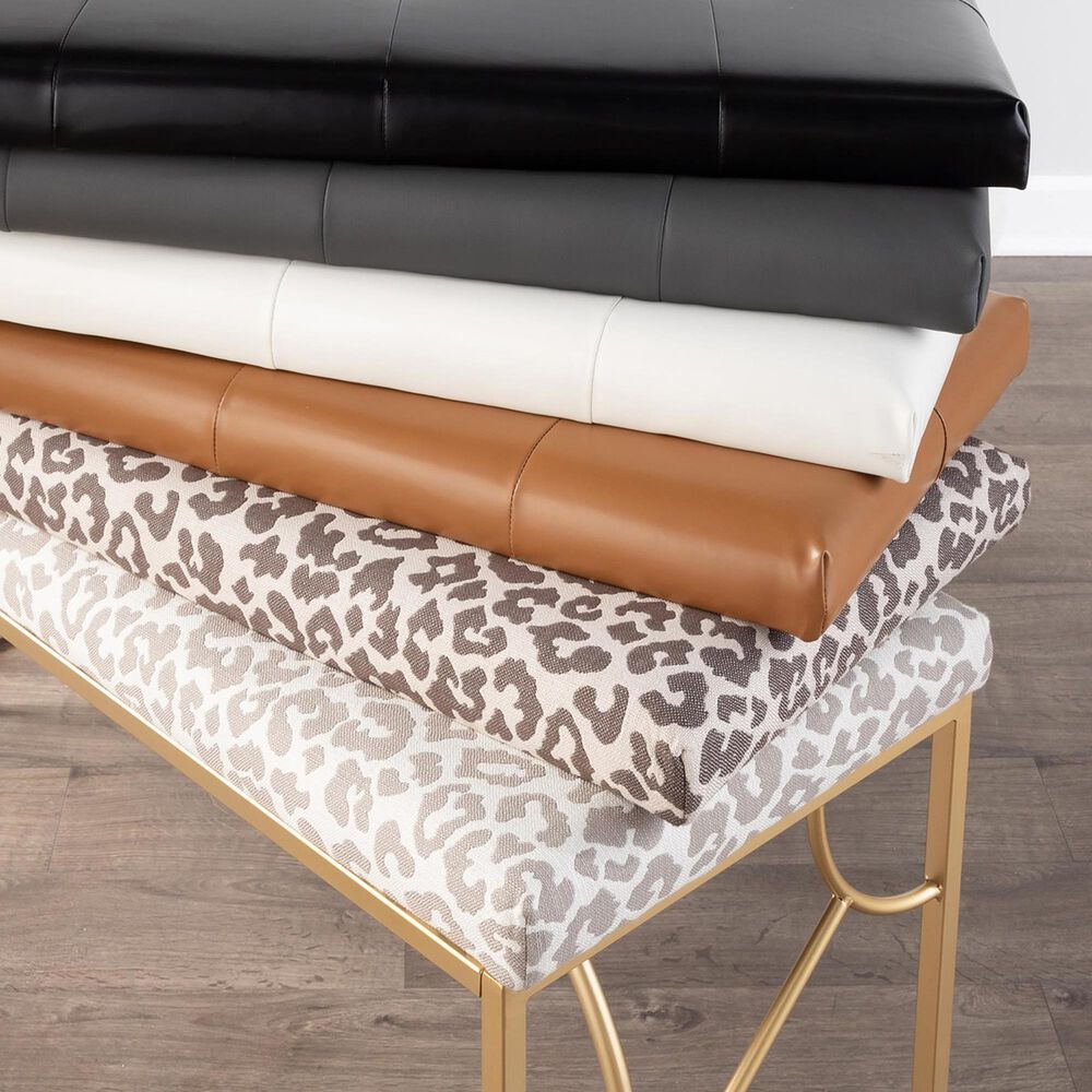 Lumisource Constellation Bench with Black Cushion in Gold | NFM