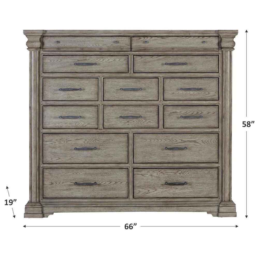 Chapel Hill Madison Ridge 14 Drawer Master Chest in Bluff Gray ...