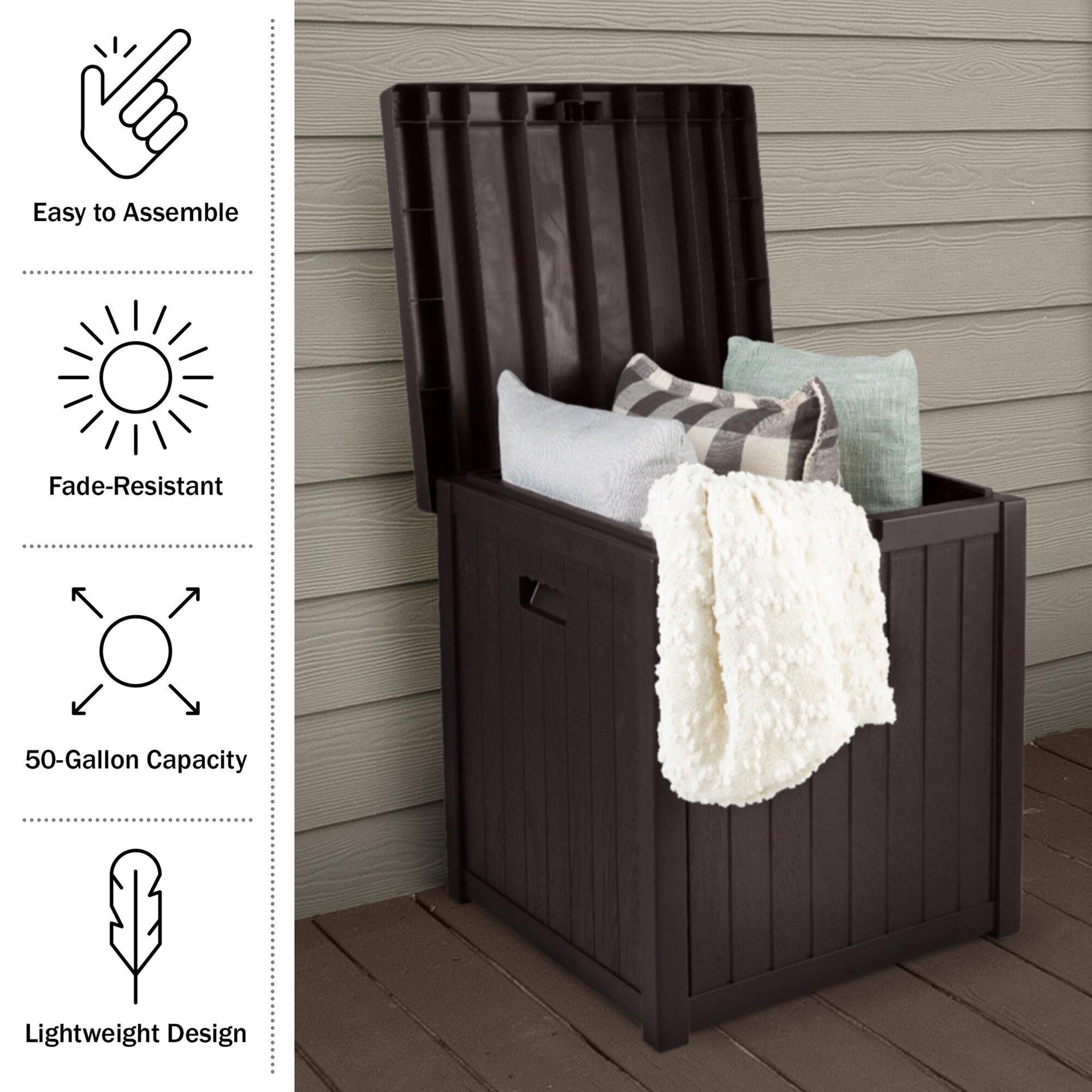 50 gallon outdoor storage bench store
