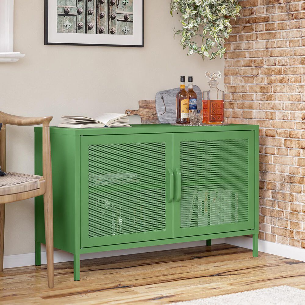 DHP Channing 2-Door Storage Cabinet in Kelly Green | NFM
