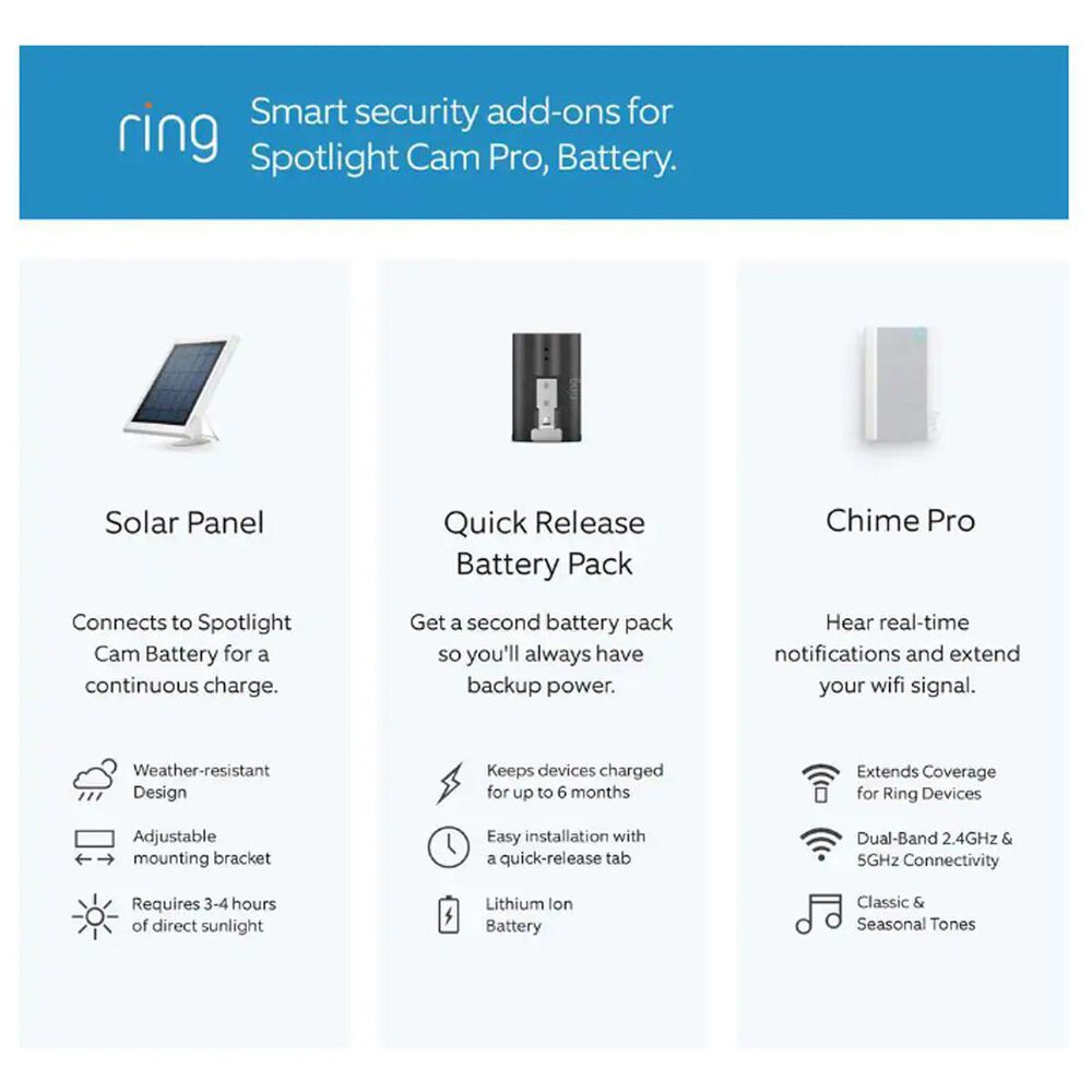 Ring Spotlight Cam Pro (Plug-In) in White | Shop NFM