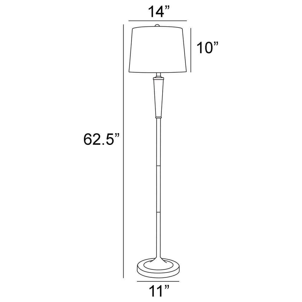 Lite Source Freida Table Lamp and Floor Lamp Set in Black (Set of 3 ...