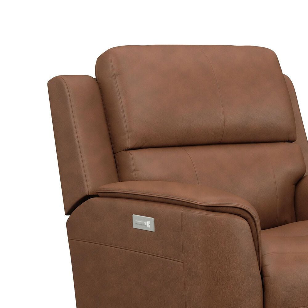 Flexsteel Henry Power Recliner with Headrest and Lumbar in Caramel ...